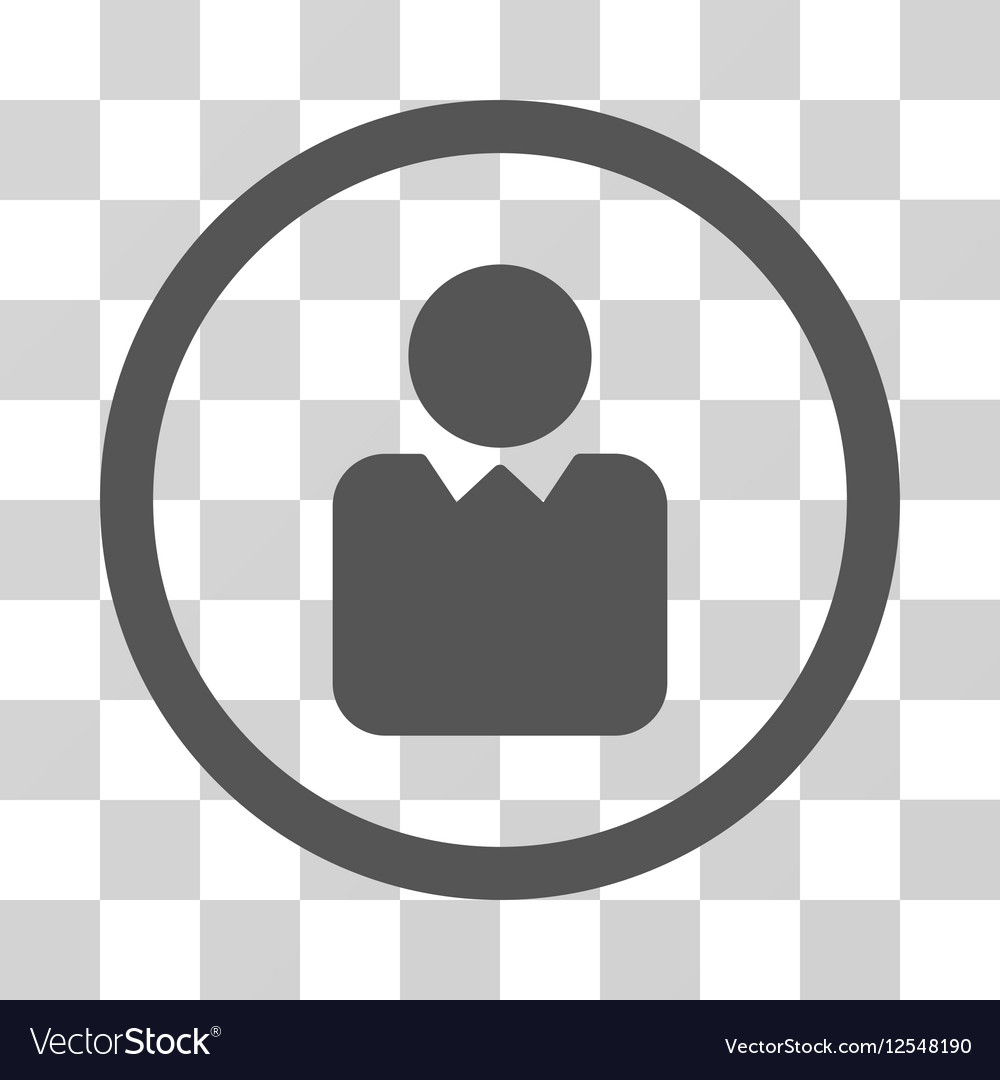 Client flat rounded icon Royalty Free Vector Image