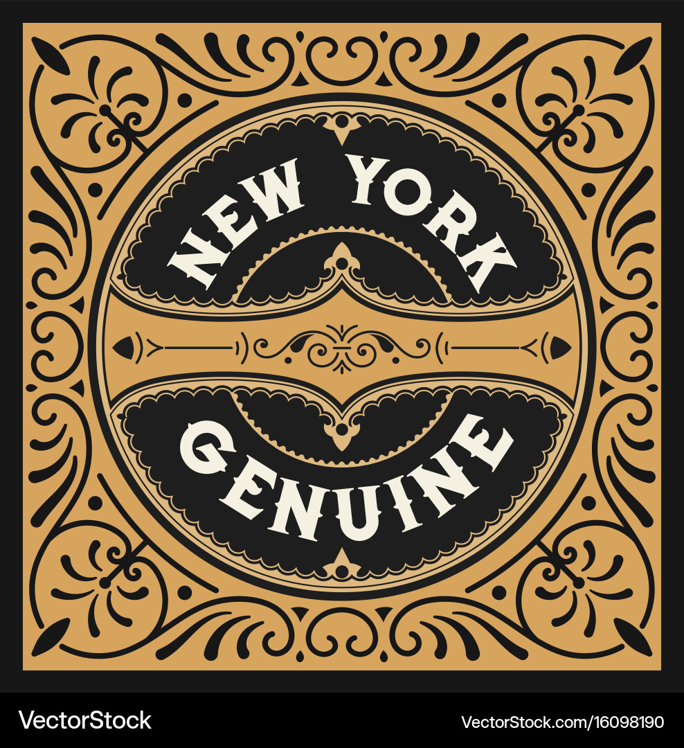 Floral design with baroque logo Royalty Free Vector Image