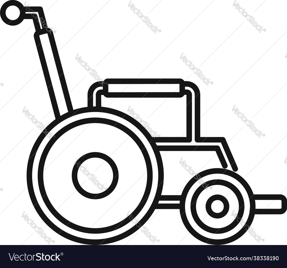 Modern wheelchair icon outline style Royalty Free Vector Modern wheelchair icon outline style Royalty Free Vector