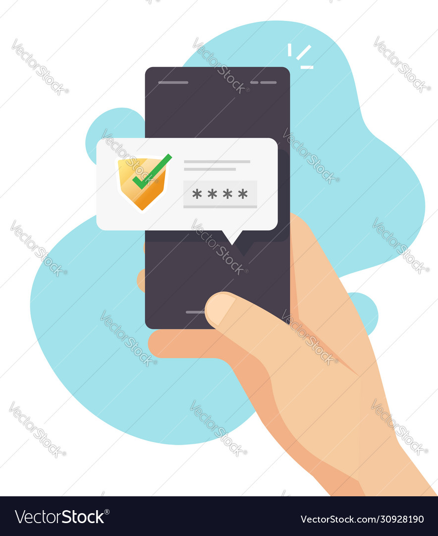 Password Code Verification Security Protection Vector Image