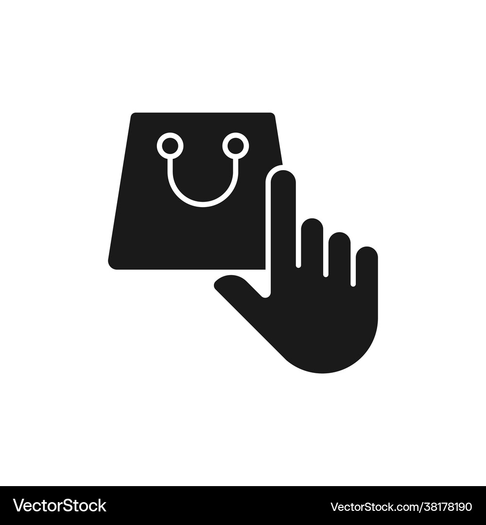 Shopping bag with hand icon design Royalty Free Vector Image