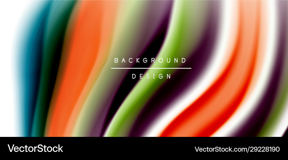 Silk smooth lines on white liquid fluid color Vector Image