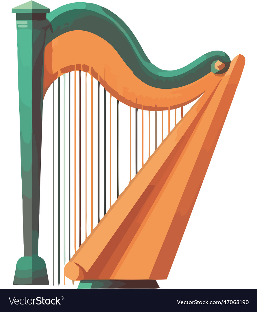 Wooden harp Royalty Free Vector Image - VectorStock