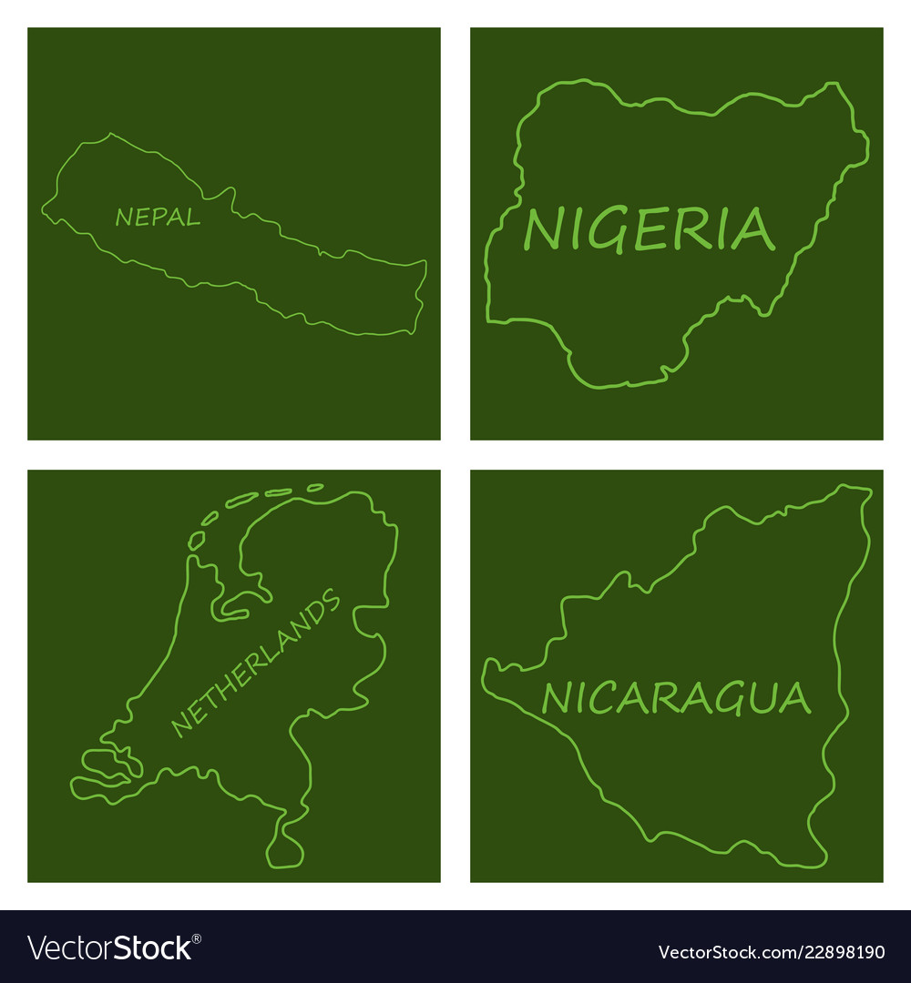 World Map - Countries and Continents Royalty Free Vector