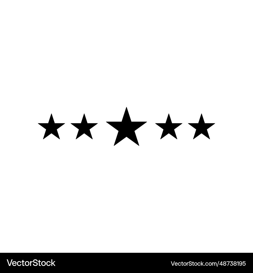 5 star rating icon symbol Royalty Free Vector Image