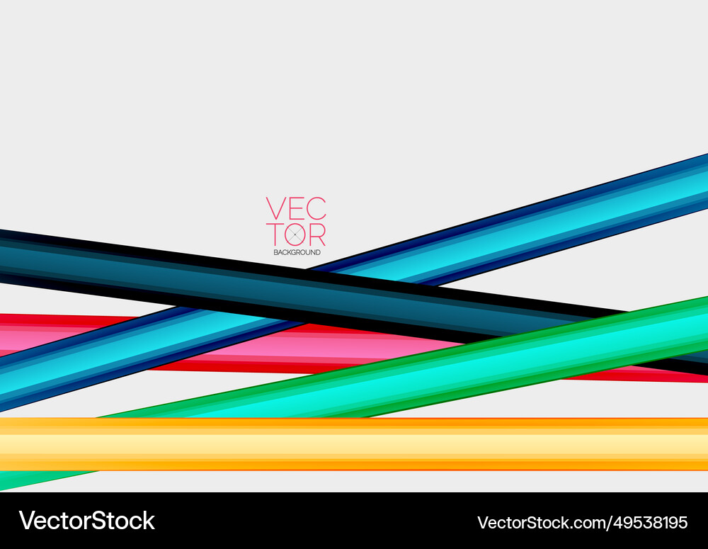 Abstract color straight lines background Vector Image