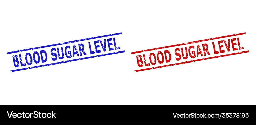 Blood sugar level seals with rubber texture Vector Image