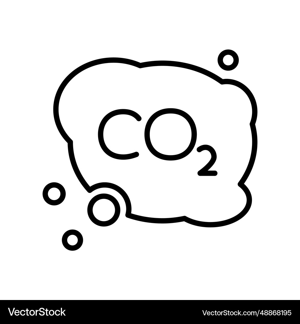 Carbon icon reducing co2 emissions to stop Vector Image