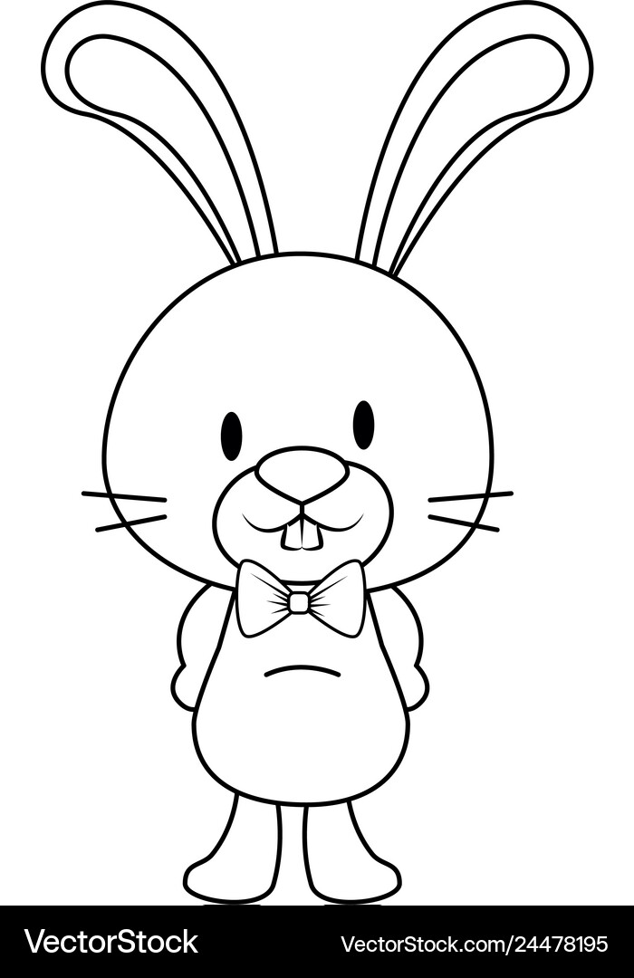 Cute and adorable rabbit character Royalty Free Vector Image