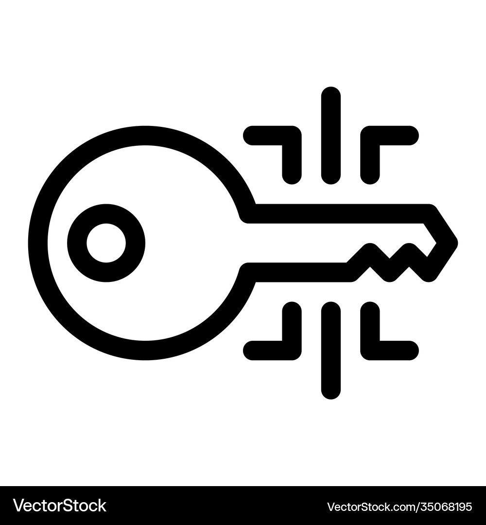 Digital key icon cryptocurrency private key sign Vector Image