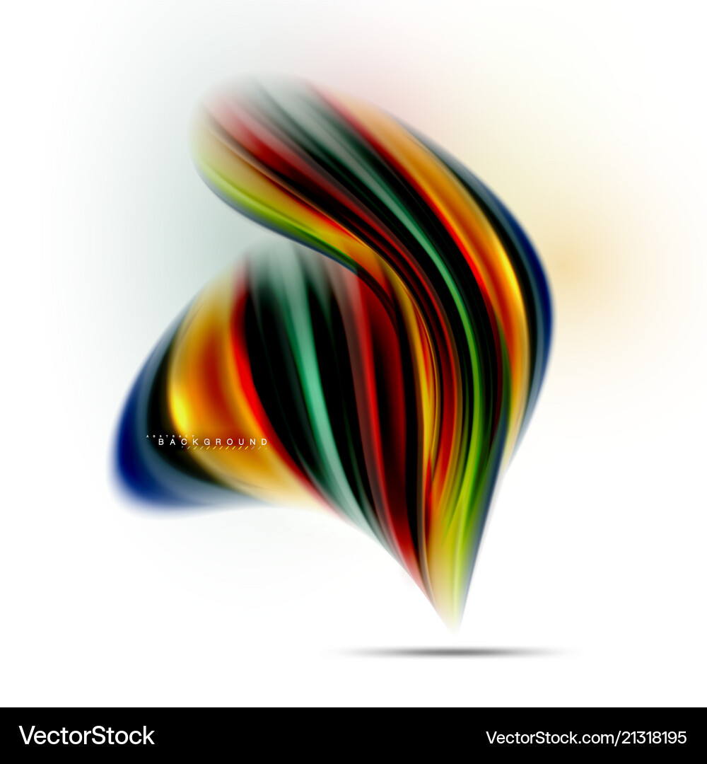 Fluid liquid mixing colors concept on light grey Vector Image