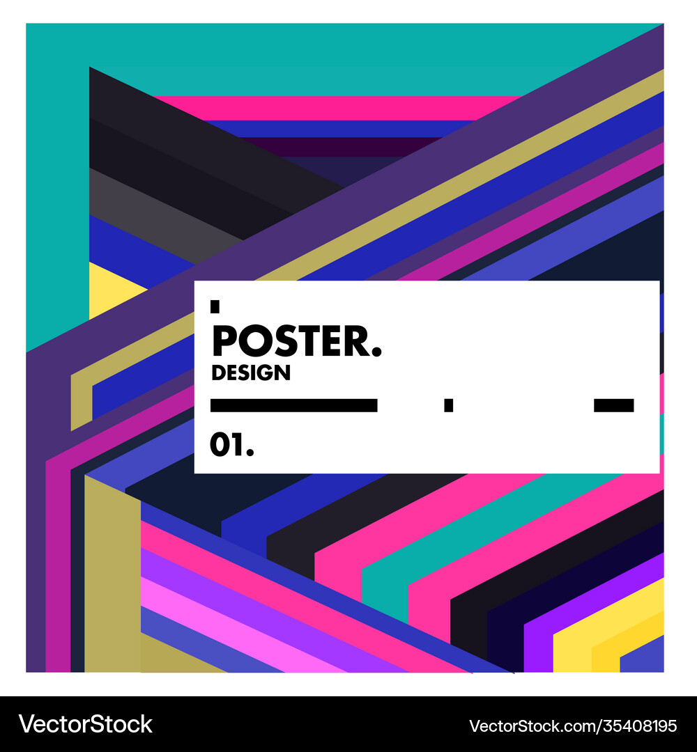 Geometric colorful pattern for poster and banner Vector Image