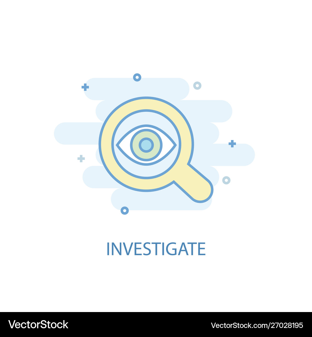 Investigate line concept simple icon Royalty Free Vector