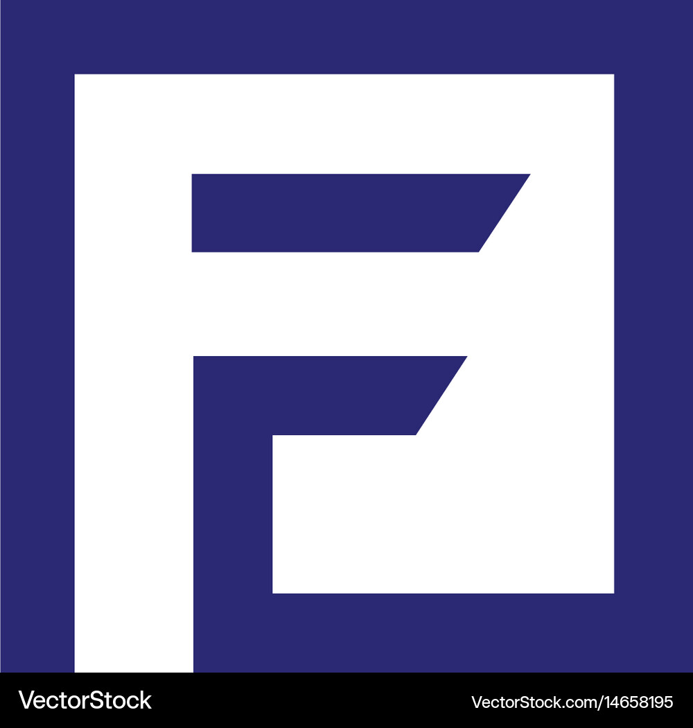 Letter f square logo icon Royalty Free Vector Image