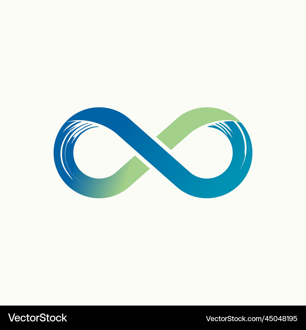 Letter oo sans serif font like infinity meta Vector Image
