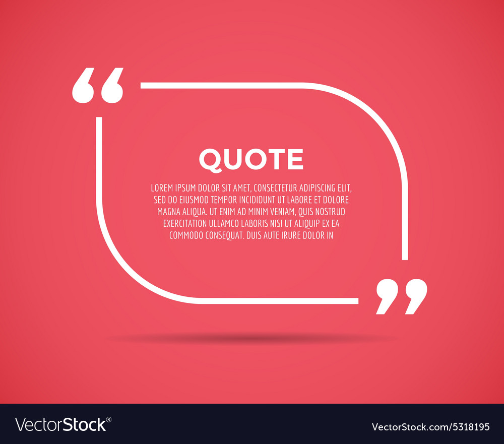 Quote text bubble commas note message Royalty Free Vector