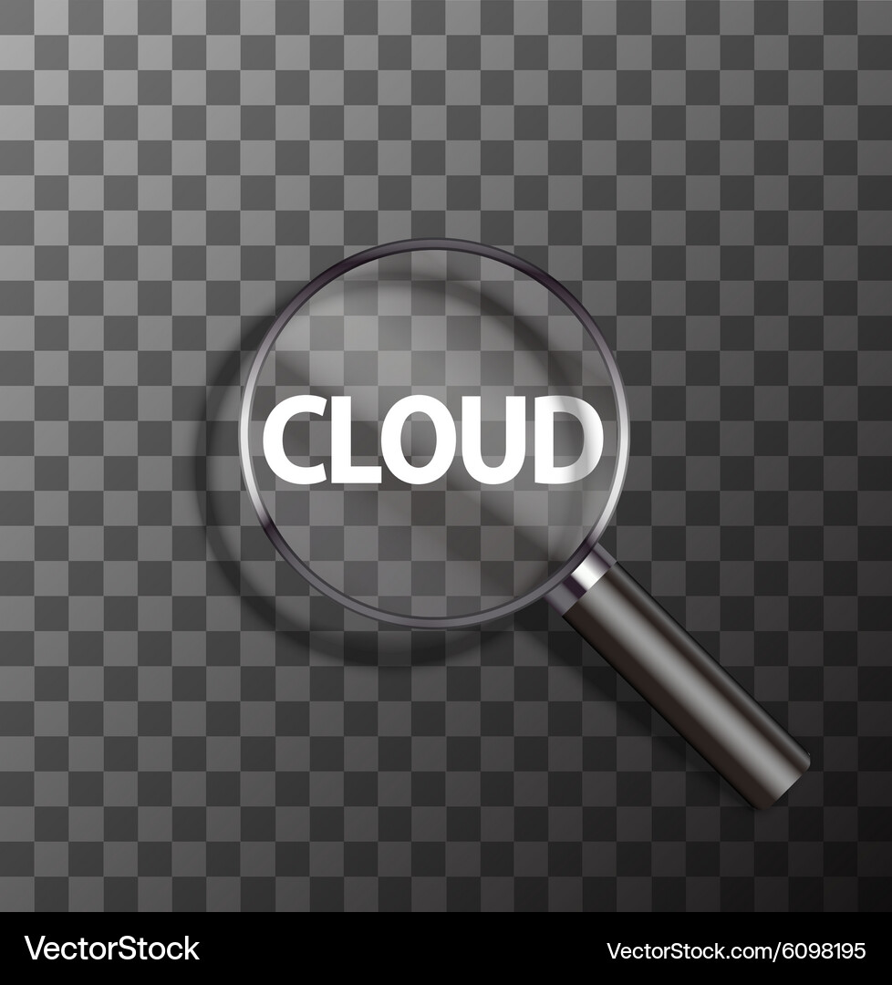 Word in magnifying glass Royalty Free Vector Image