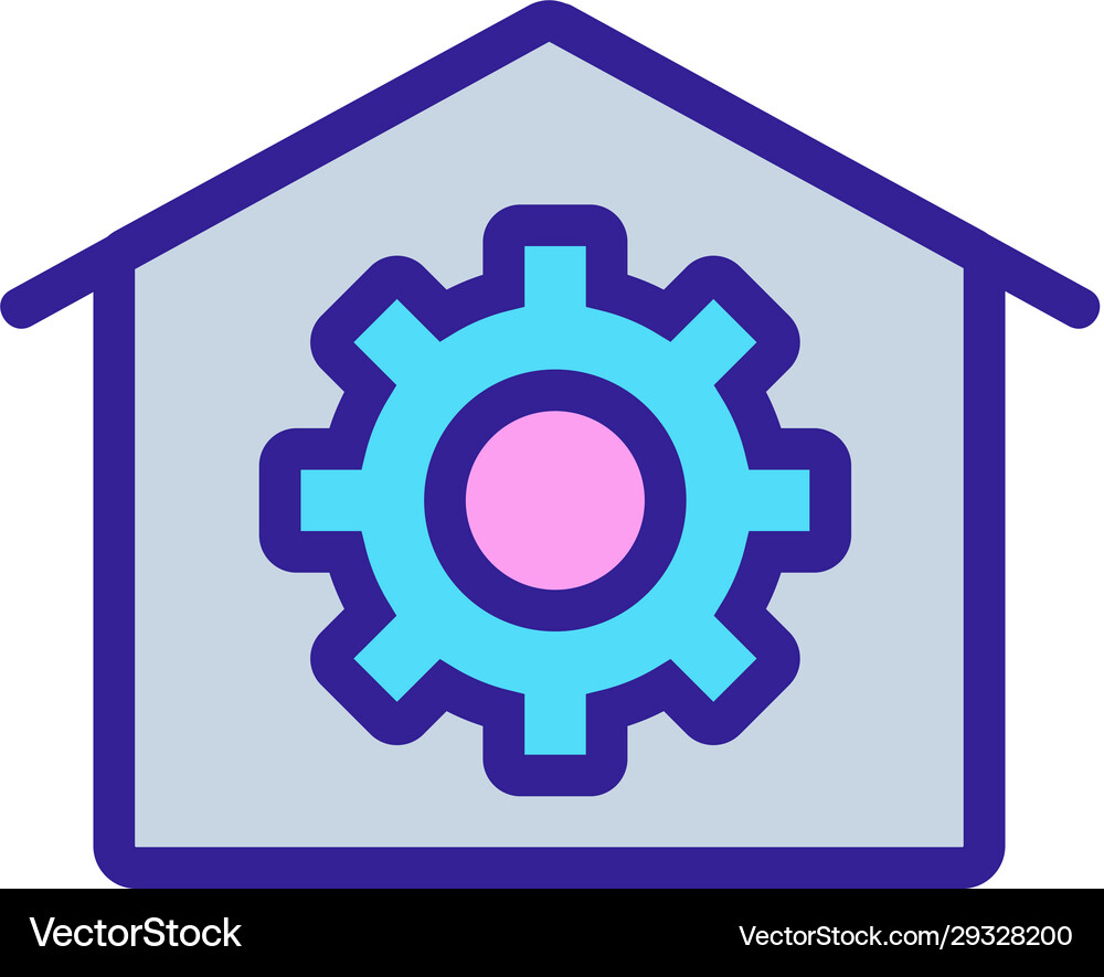 Automation icon isolated contour symbol Royalty Free Vector