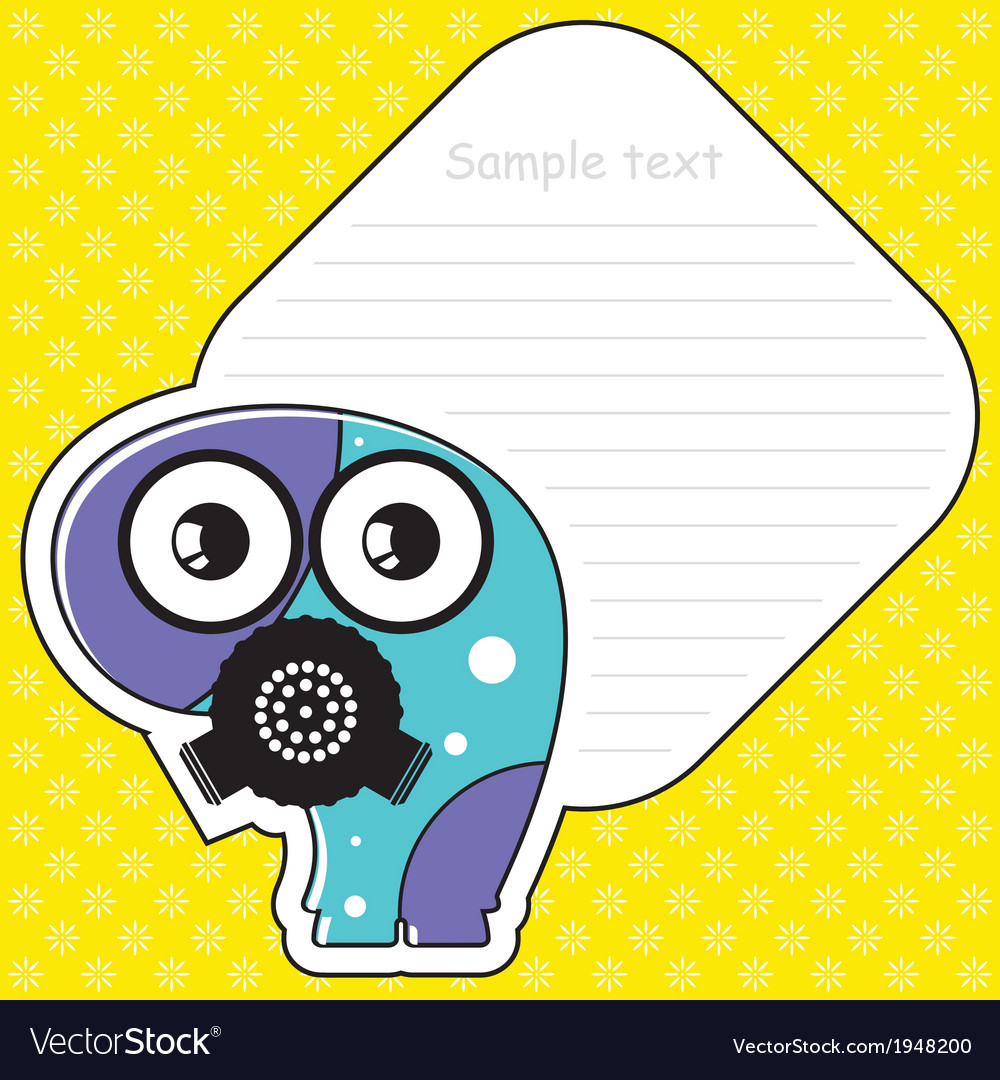 Cartoon monster with message cloud Royalty Free Vector Image