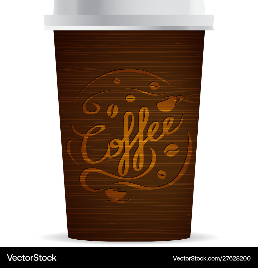Coffee cup template Royalty Free Vector Image - VectorStock