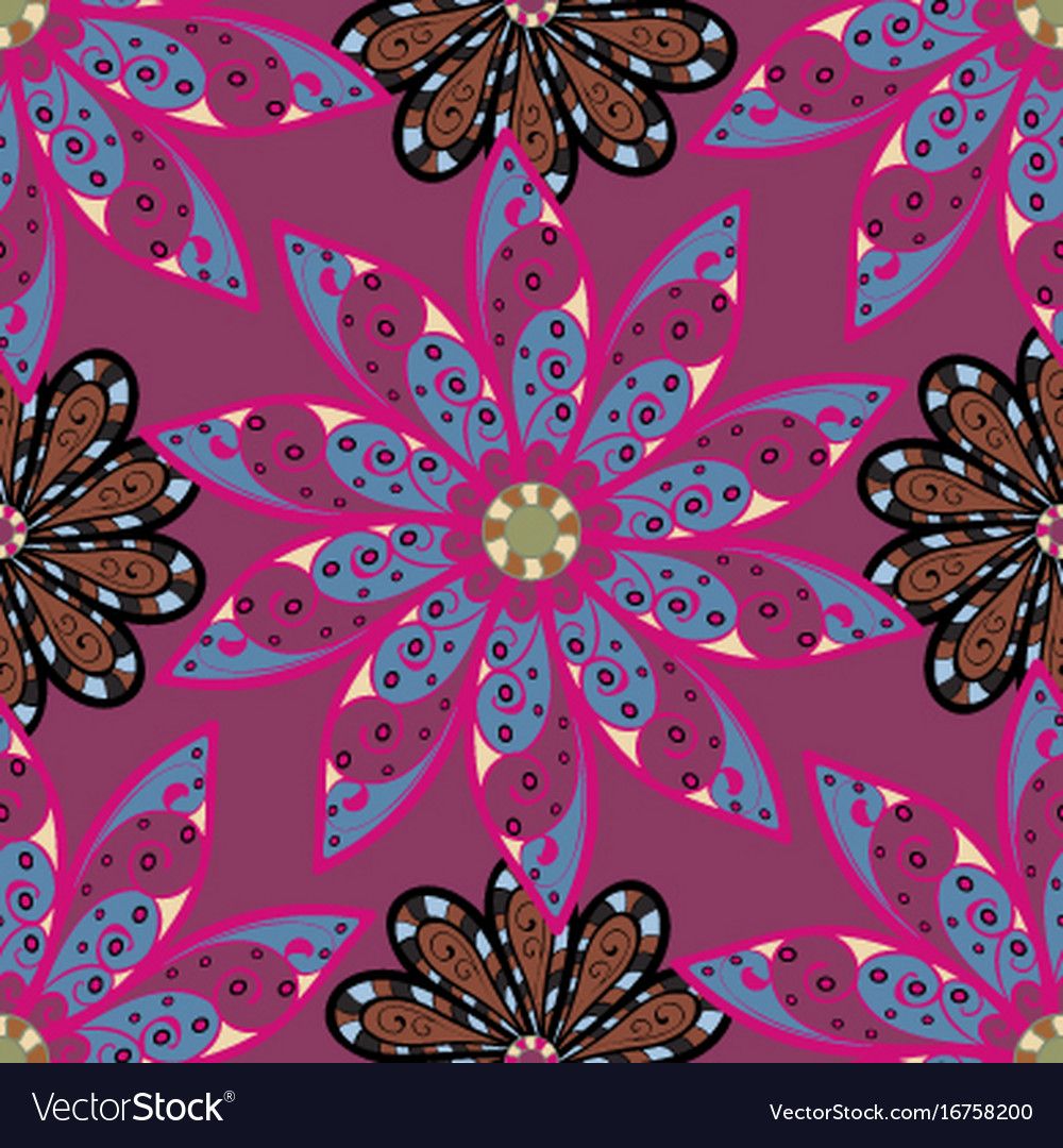 Flat flower elements design colour spring theme Vector Image