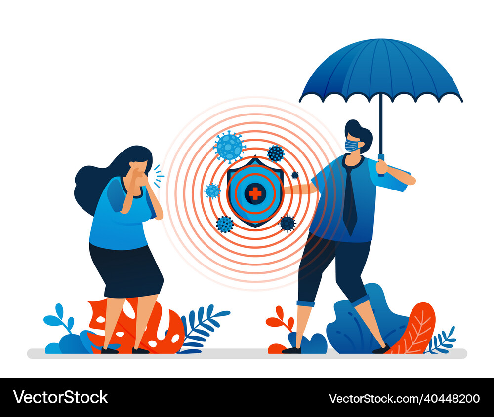 Health protection and financial security Vector Image