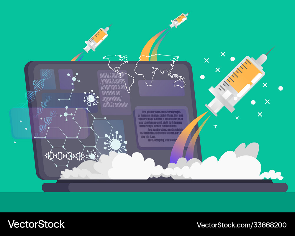 Invention cure for viral diseases has Royalty Free Vector