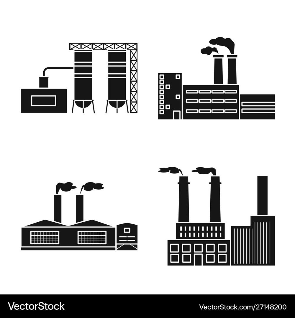 Isolated object factory and industry symbol Vector Image