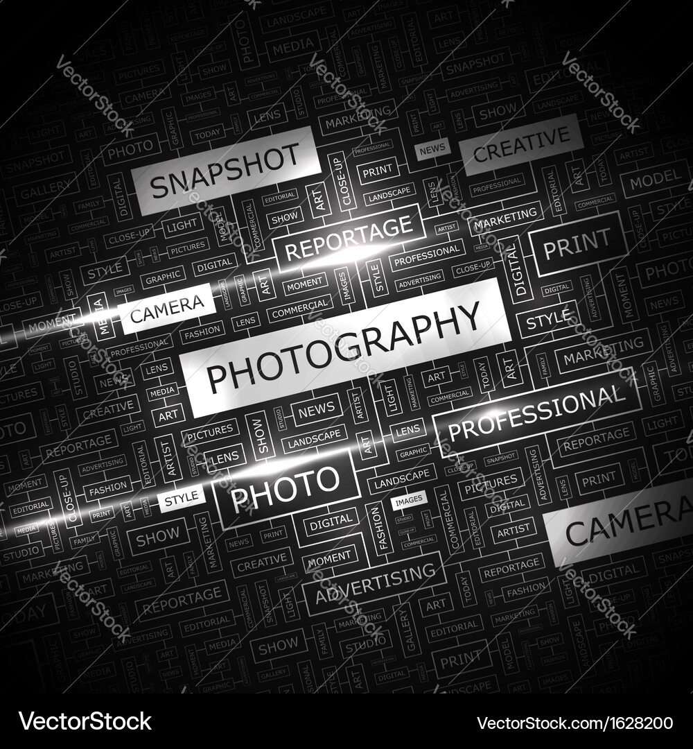 Photography Word Cloud Royalty Free Vector Image