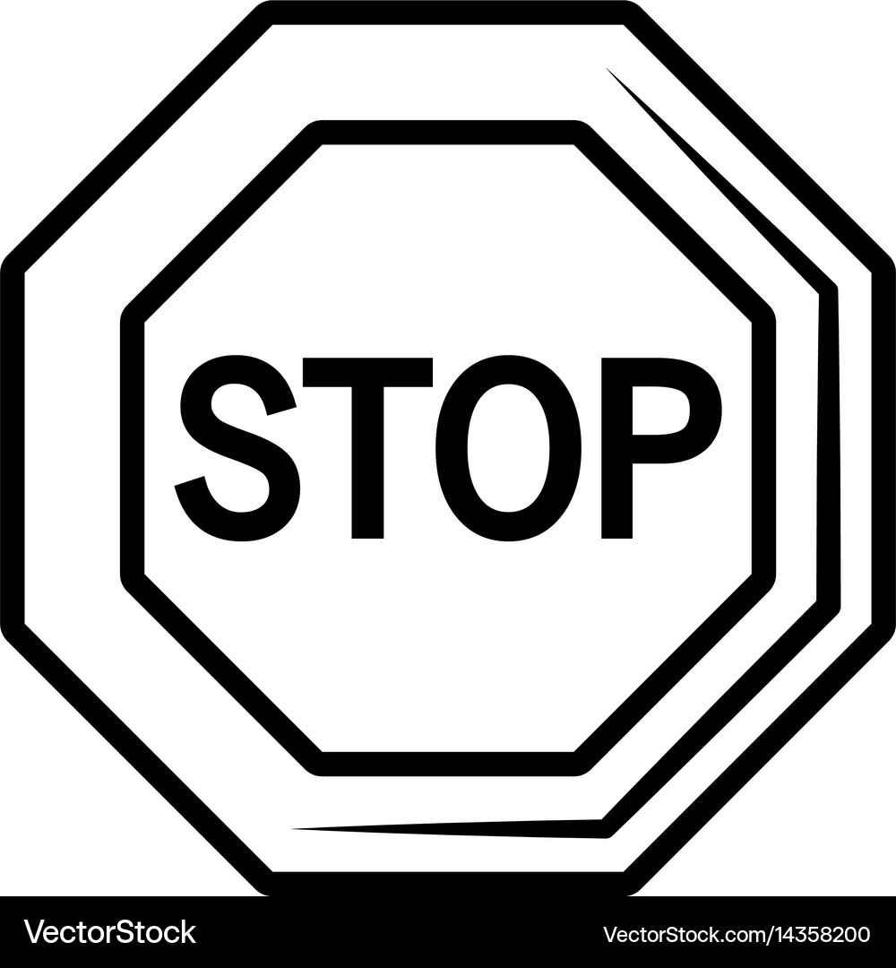 Stop traffic signal isolated icon Royalty Free Vector Image