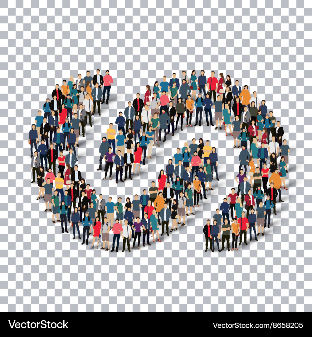 Abstract business symbol people transparency Vector Image