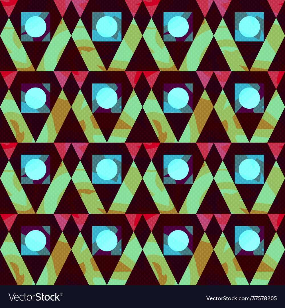 Bright abstract geometric seamless pattern Vector Image