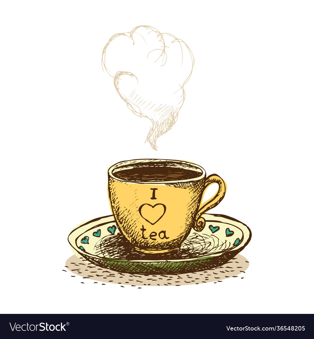 Doodle tea cup Royalty Free Vector Image - VectorStock Doodle tea cup Royalty Free Vector Image - VectorStock