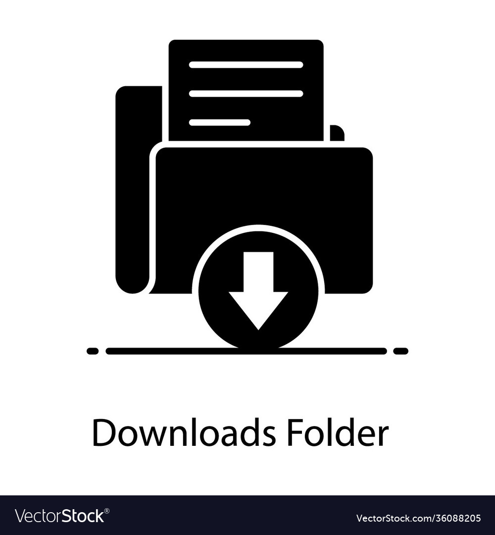 Download folder Royalty Free Vector Image - VectorStock