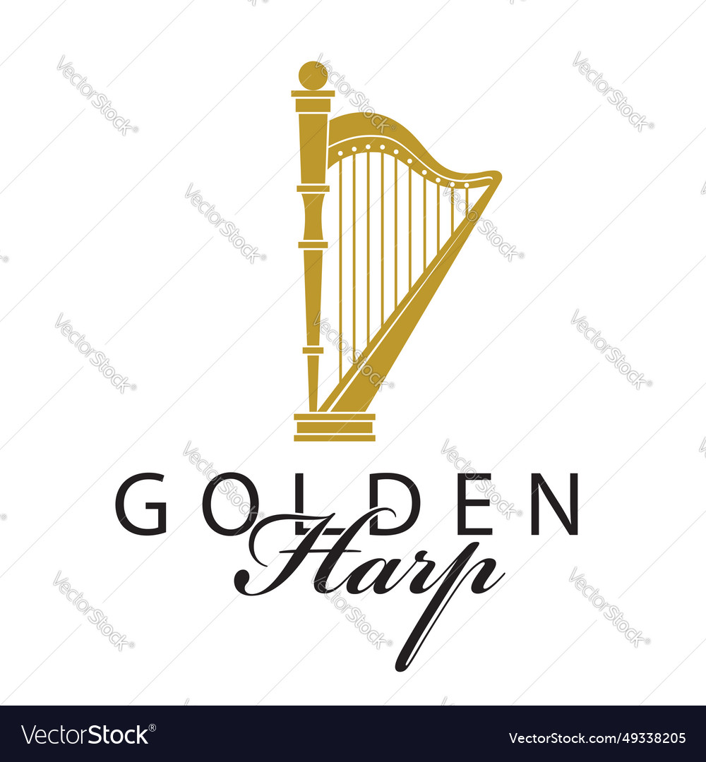 Golden harp icon Royalty Free Vector Image - VectorStock
