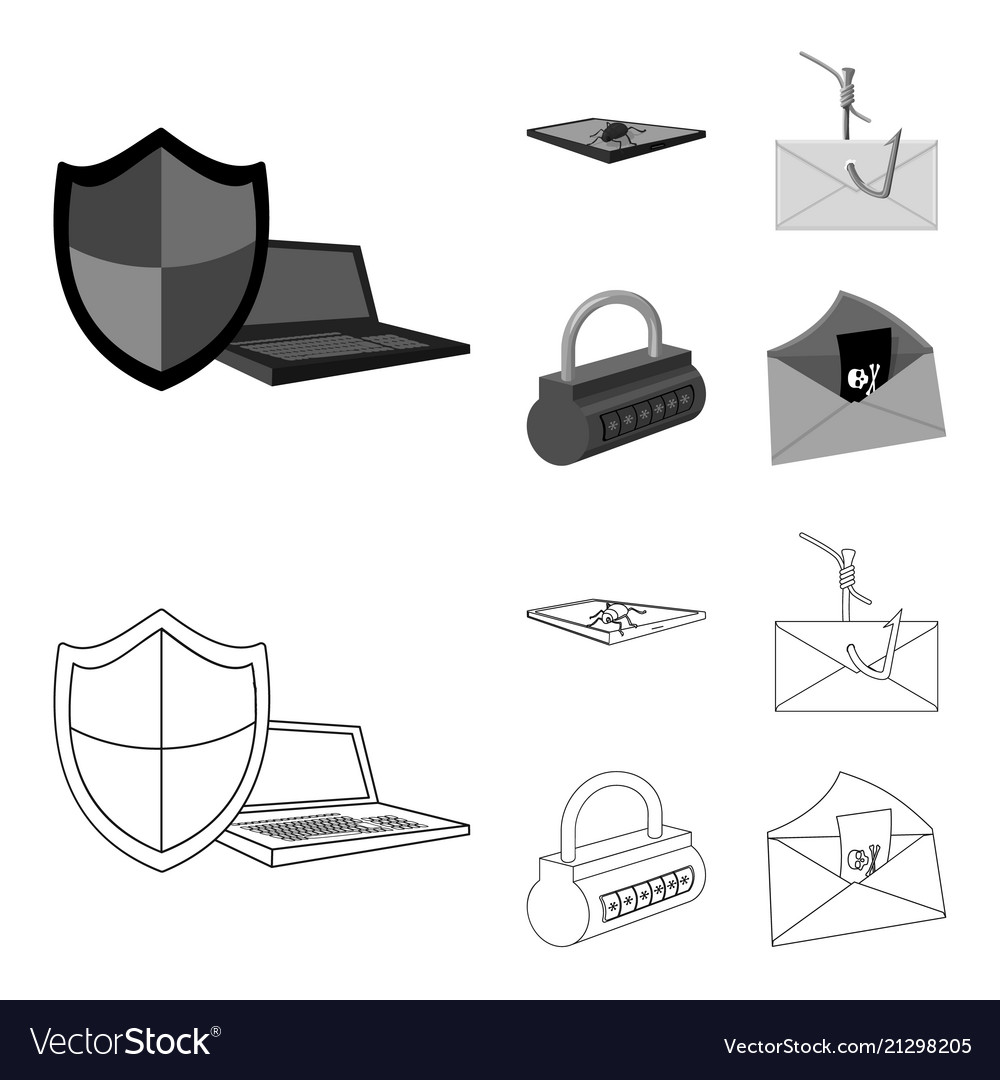 Hacker system connection hackers and hacking Vector Image