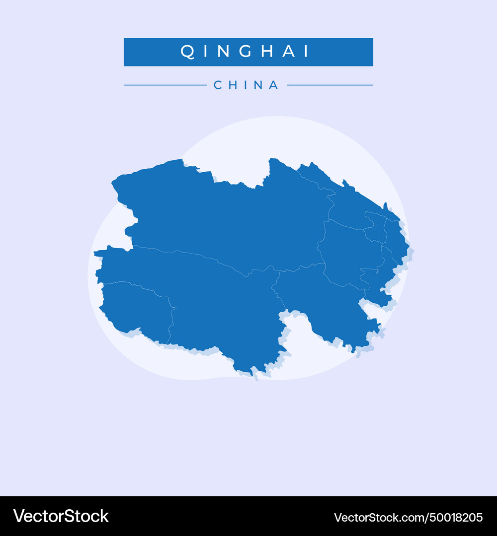 Qinghai map china Royalty Free Vector Image - VectorStock