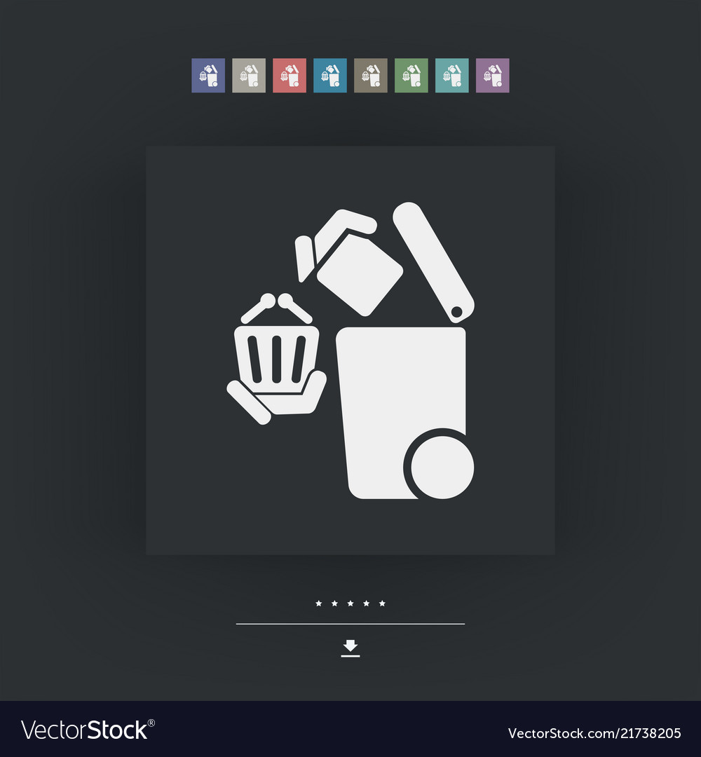 Separate waste collection icon Royalty Free Vector Image