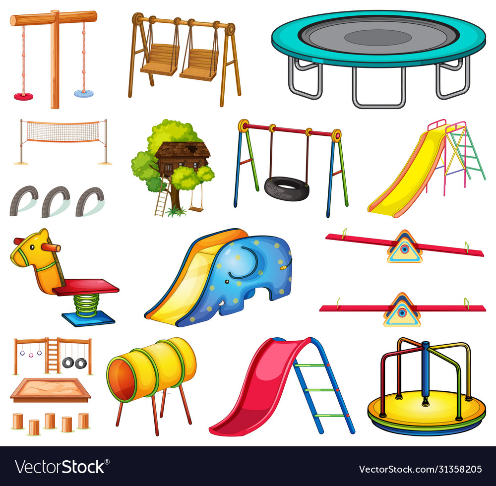 Set playground element Royalty Free Vector Image