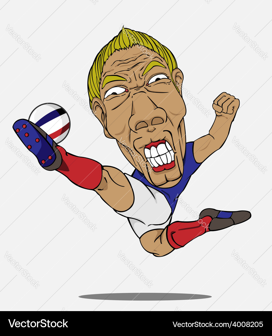 Soccer player france Royalty Free Vector Image