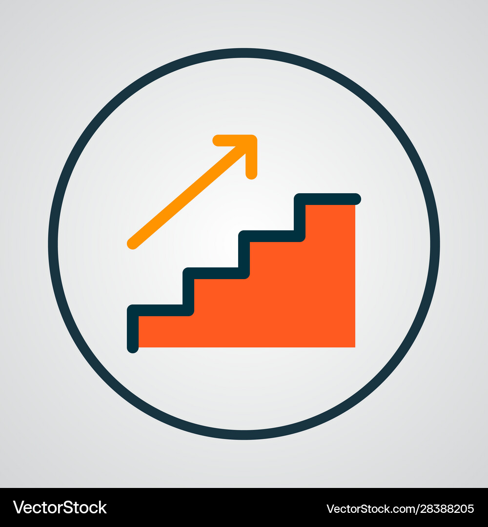 Staircase icon colored line symbol premium Vector Image