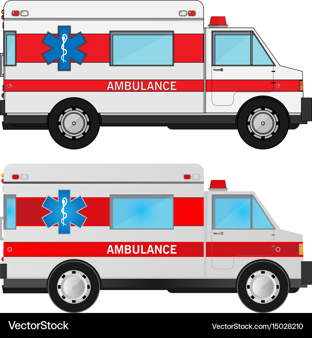 Ambulance cars Royalty Free Vector Image - VectorStock
