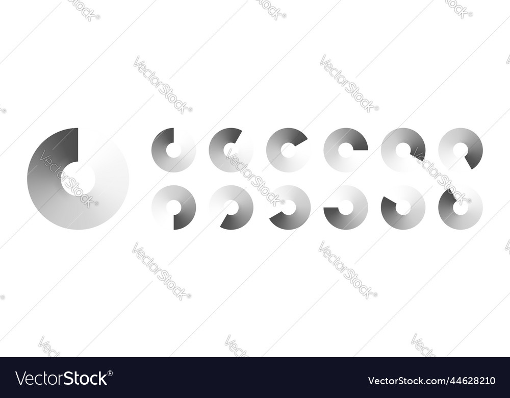 Circular loading buffering icons video ready Vector Image Circular loading buffering icons video ready Vector Image