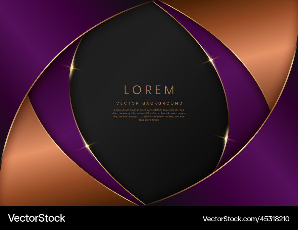 Elegant abstract luxury curved shape brown Vector Image