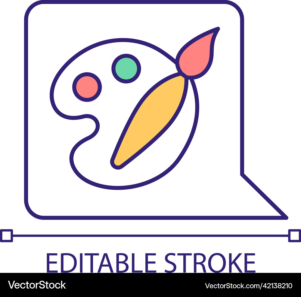 Hobby rgb color icon Royalty Free Vector Image