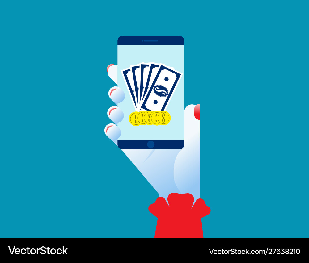 Money transfer transaction concept online payment Vector Image