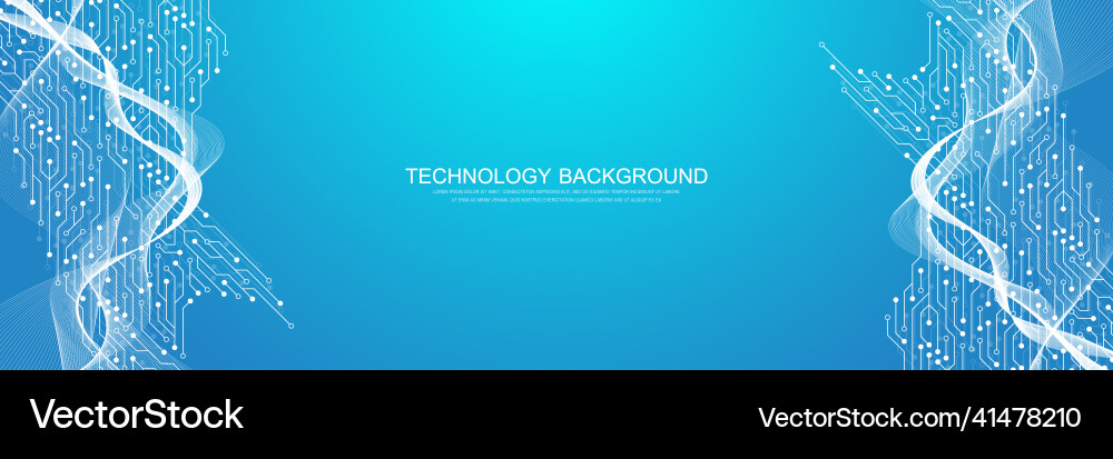 Motherboard background with circuit board Vector Image