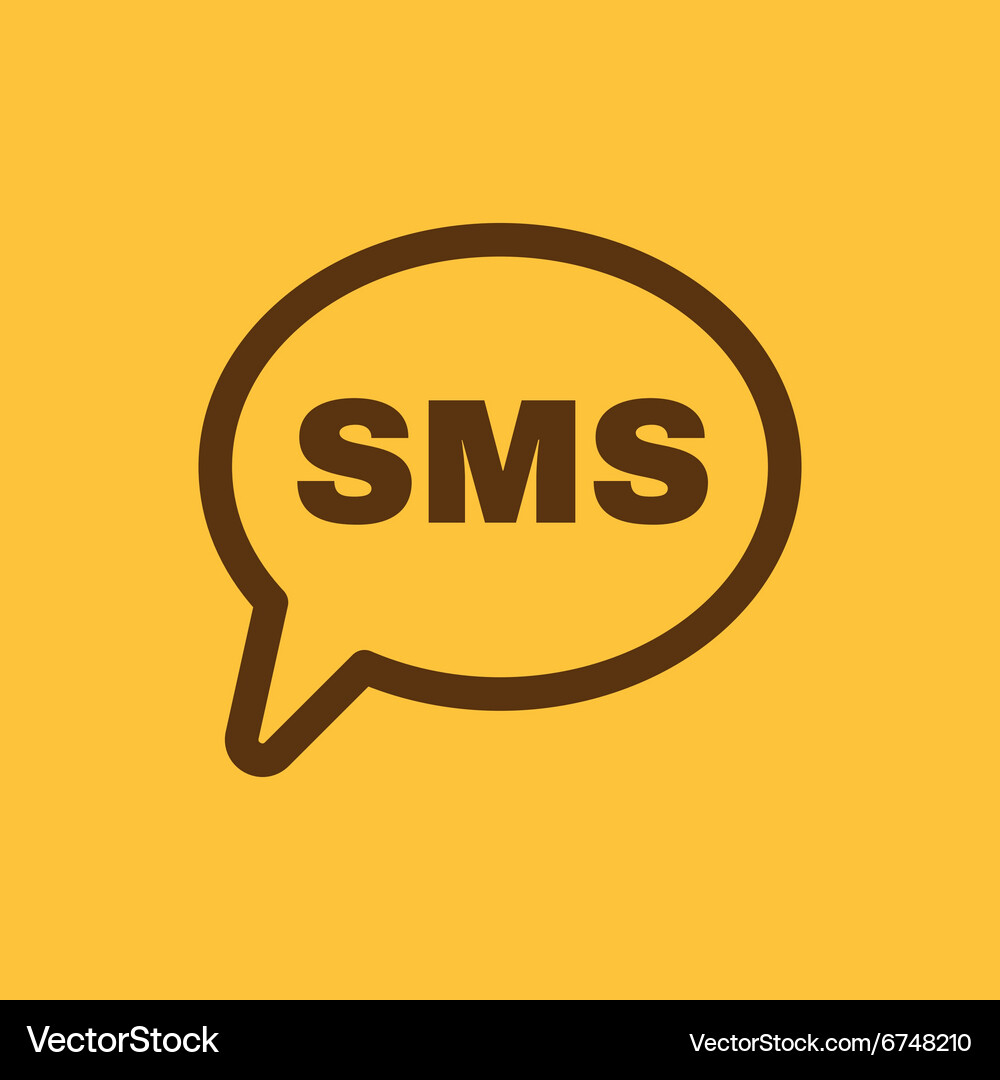 Sms icon text message symbol flat Royalty Free Vector Image