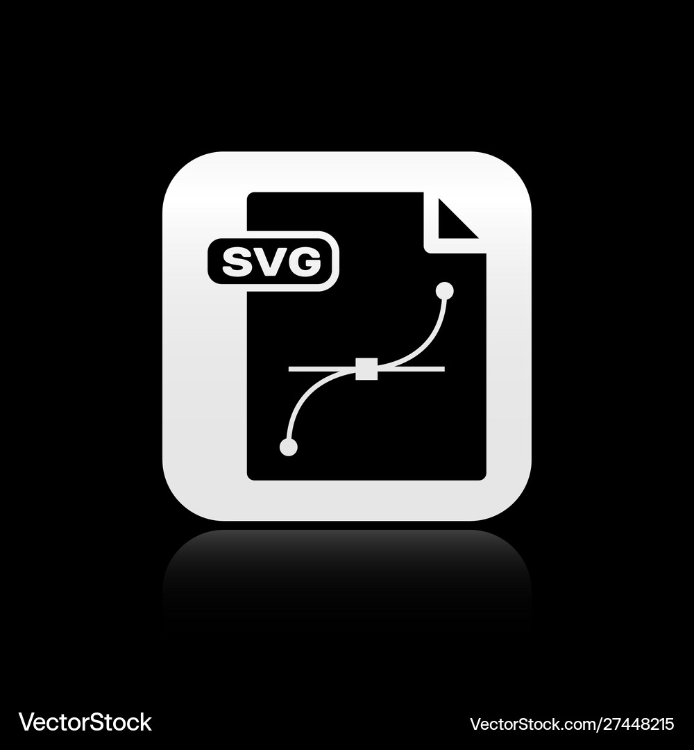 Black svg file document download svg button icon Vector Image