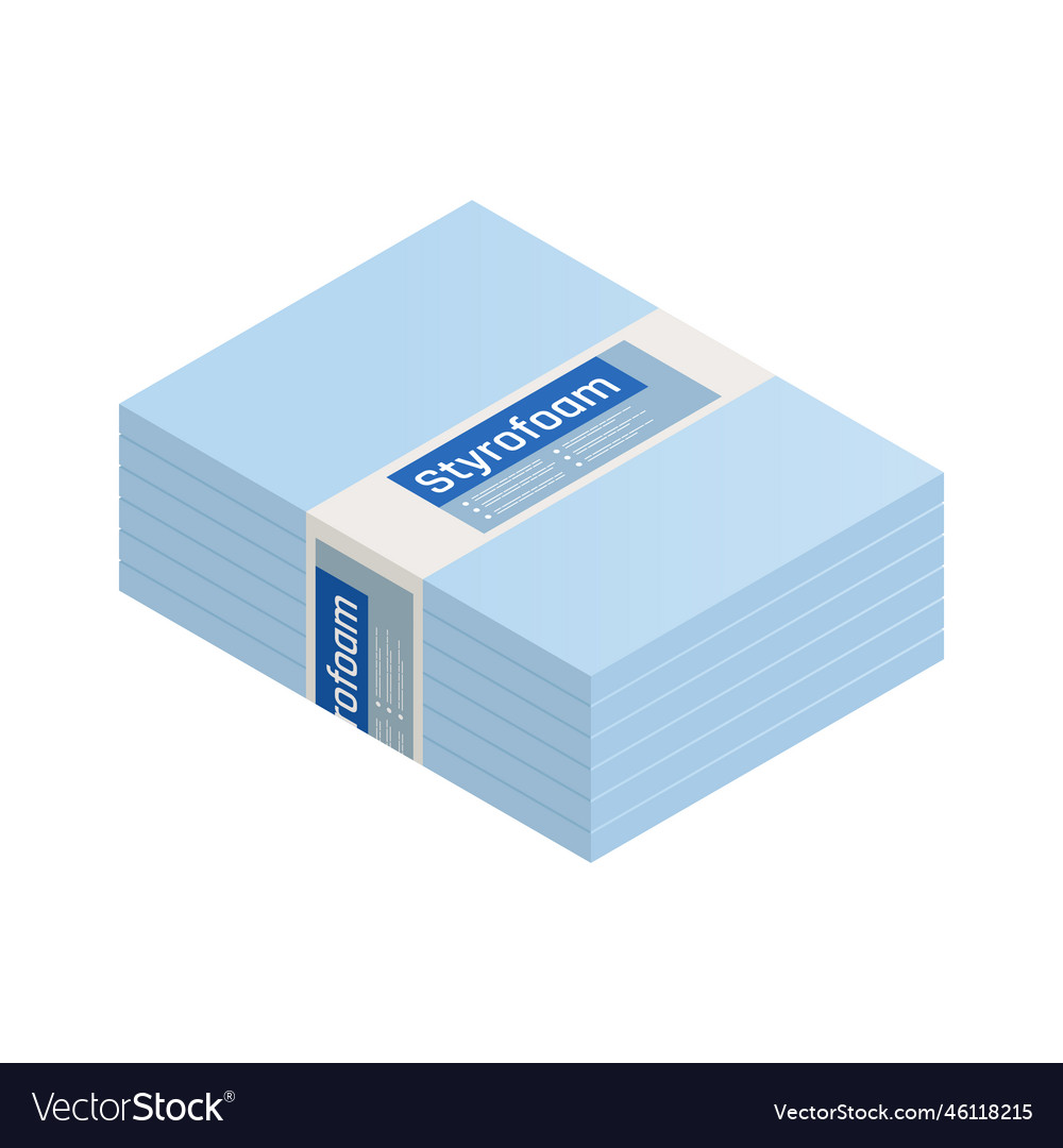 Construction materials styrofoam composition Vector Image